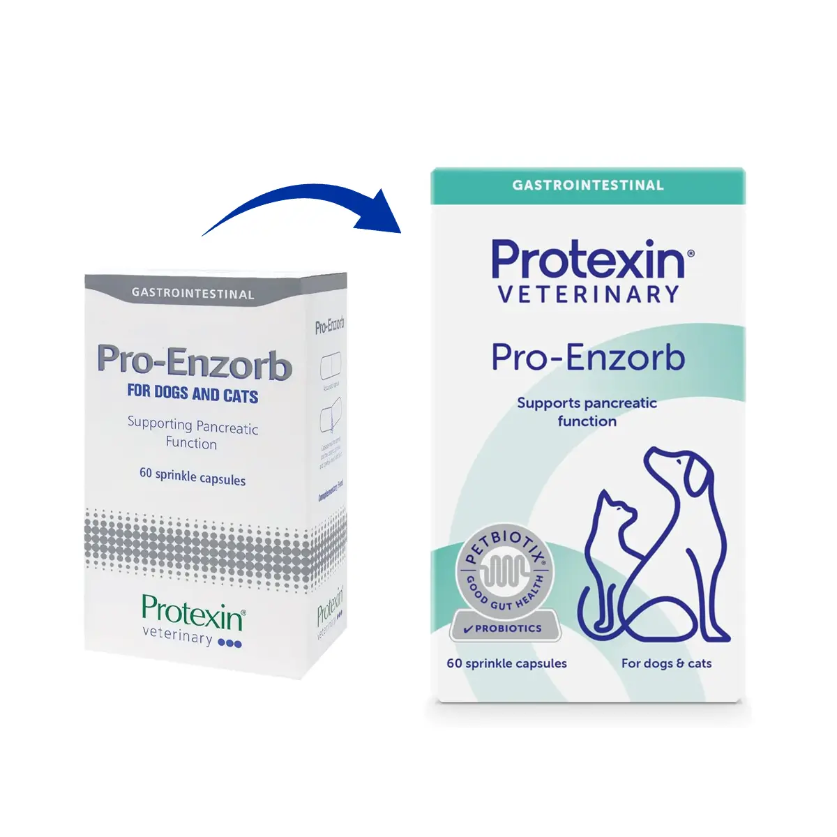 Protexin - PRO-ENZORB (Pancreatic Supplement for Dogs & Cats) 60 Capsu ...